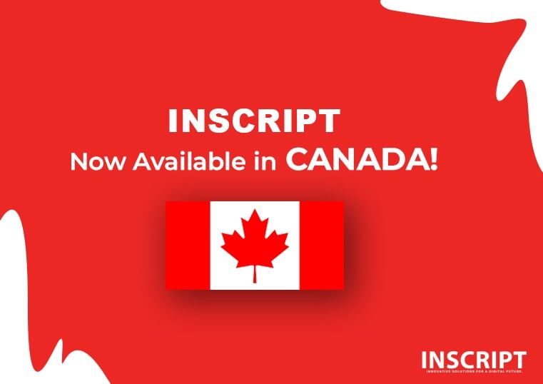 INSCRIPT Now Available in Canada! - INSCRIPT (PRIVATE) LIMITED